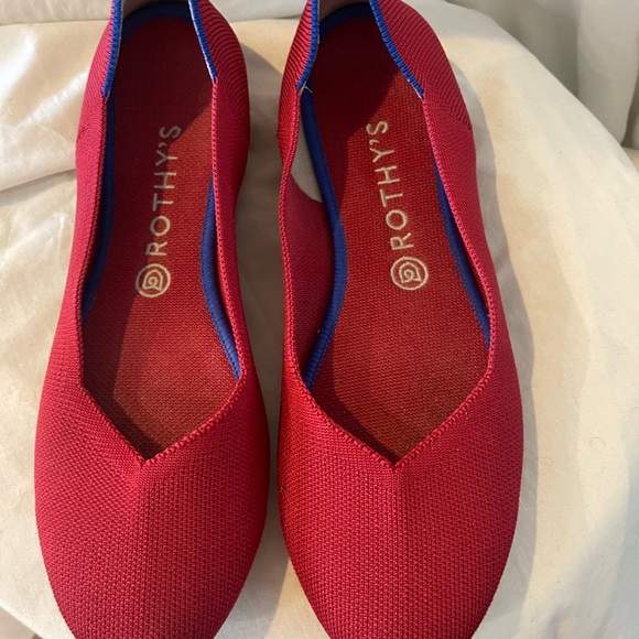 Rothy's | Shoes | Rothys Bold Red And Blue Flats | Poshmark